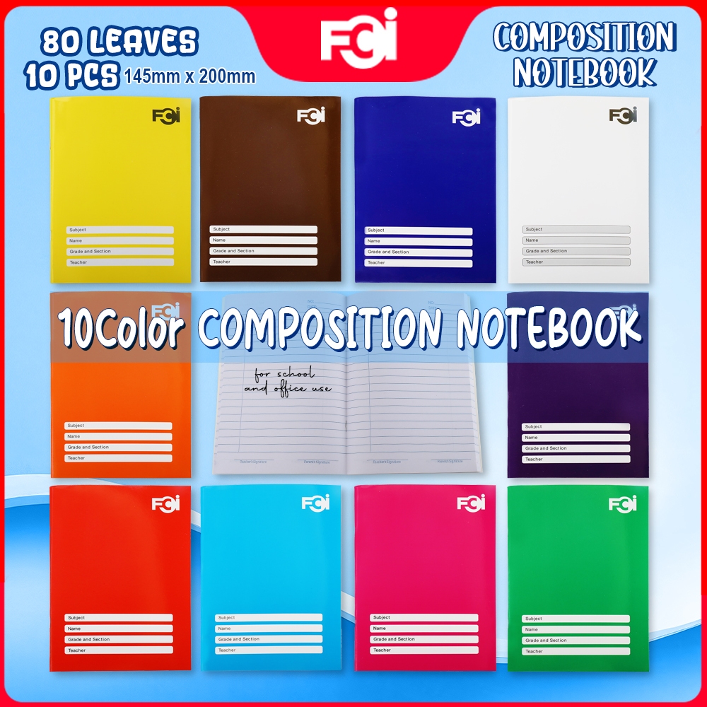FCI Composition Notebook Assorted Neon 80's (10pcs per ream)For ...