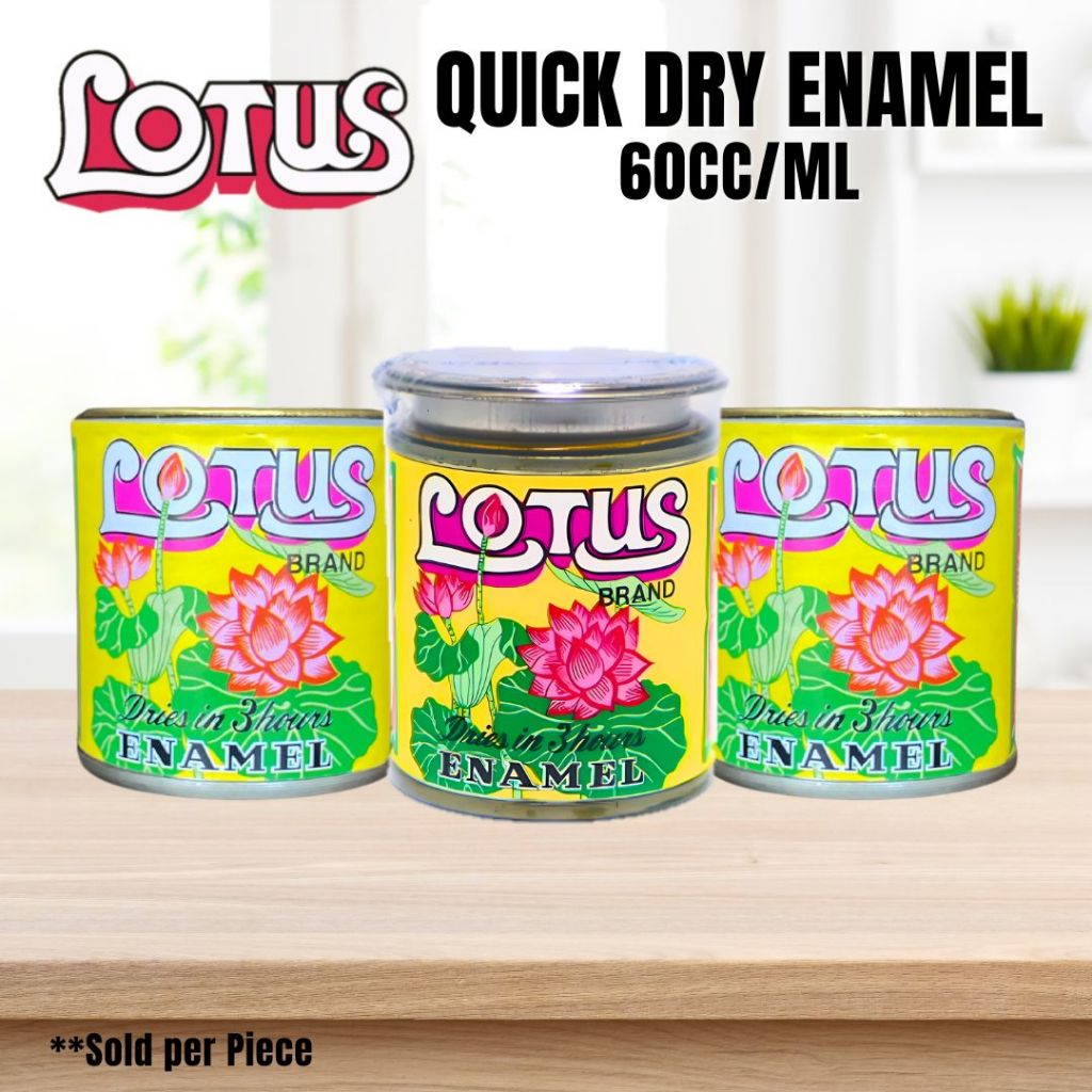 EMJ Lotus Quick Dry Enamel 60cc Perfect for Metal, Wood, and Lapida ...
