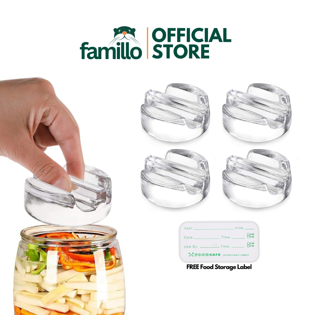 Famillo® Fermentation Glass Weight – Easy Grip (Bar Handle ...
