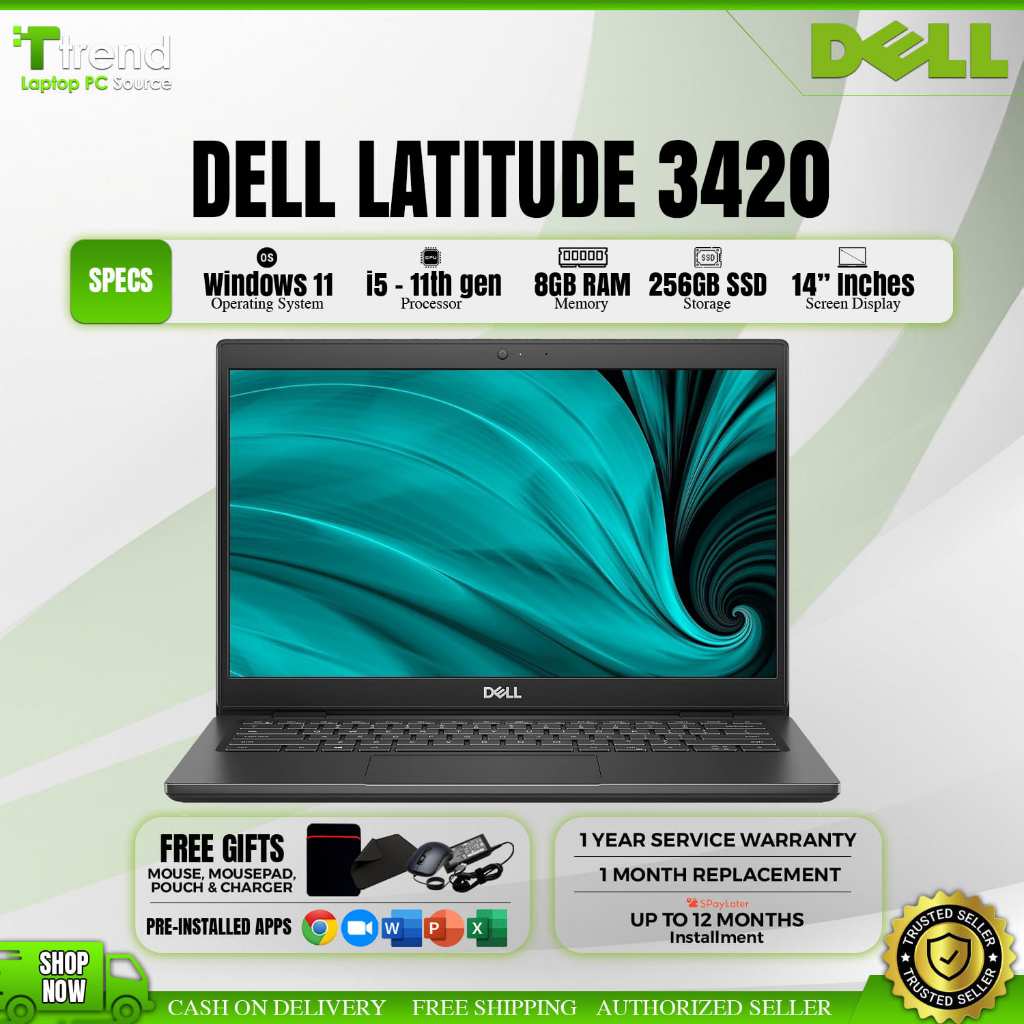 DELL Latitude 3420 14inch Laptop i5 11th Gen 8GB RAM 256GB SSD STORAGE ...