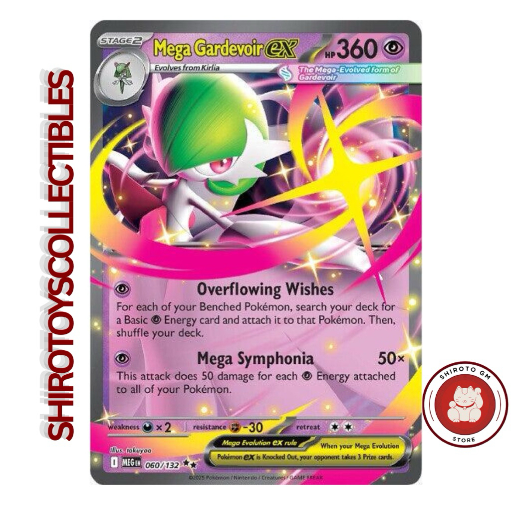 Pokemon TCG: Mega Gardevoir ex - 060/132 - ME01: Mega Evolution ...
