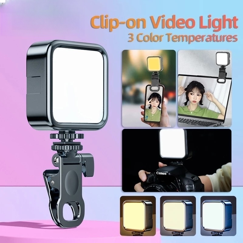 Mini Portable Fill Light Adjustable Angle Clip-on Video Light ...