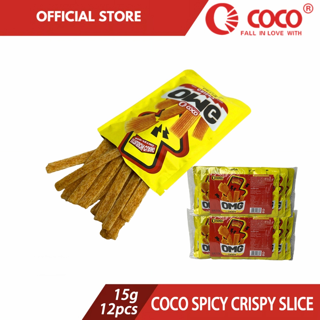 【BUY 1 TAKE 1】COCO OMG Spicy Crispy Slice 15gx12Pcs/box Party Casual ...