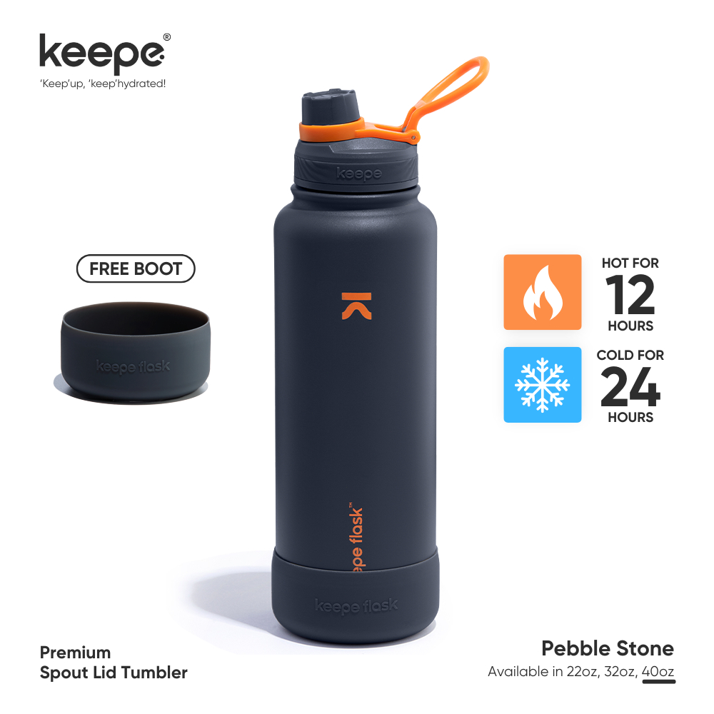 Keepe Flask Pebble Stone Tumbler Hot And Cold Premium Vacuum Insulated ...