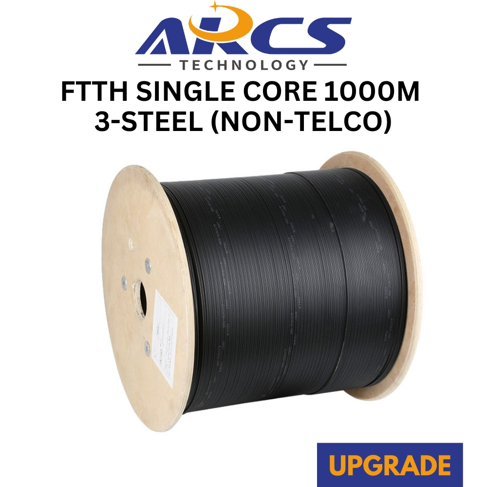 ARCS TECHNOLOGY OUTDOOR FOC SINGLE CORE 1KM | 3 STEEL G657A1 FTTH FIBER ...