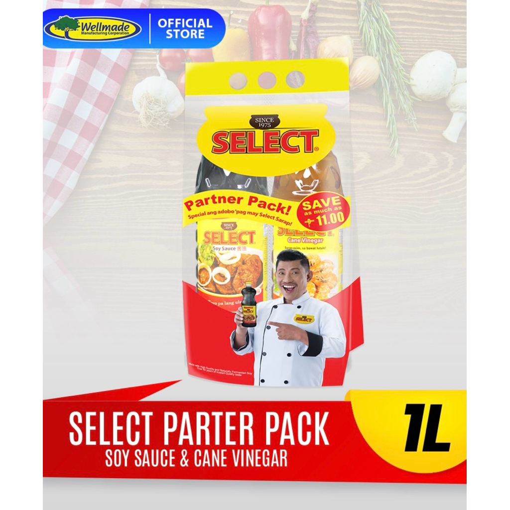 SELECT 1L Partner Pack (Soy Sauce &Cane Vinegar) | Shopee Philippines