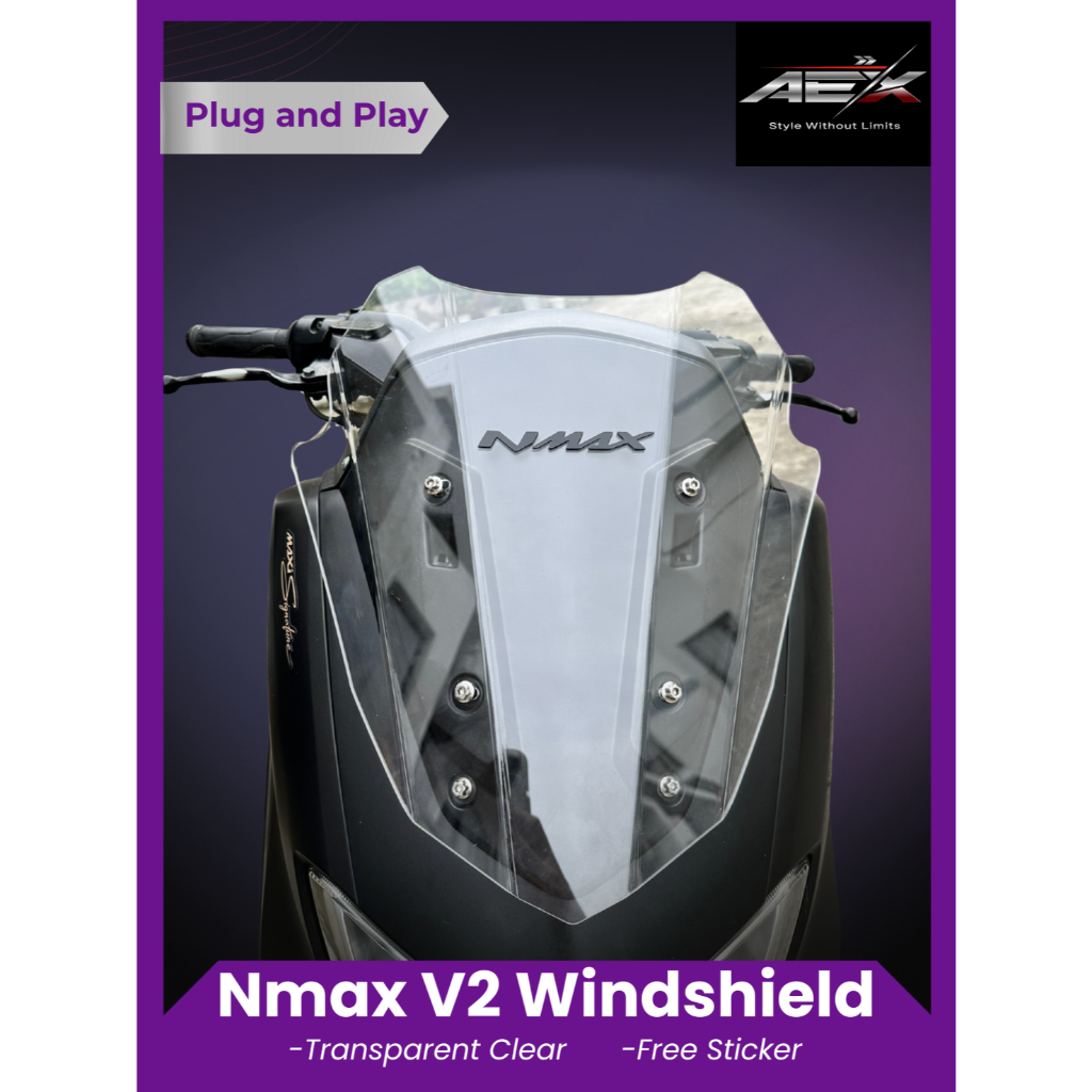Nmax V2 Windshield Plug & Play - Clean Premium Look | Shopee Philippines