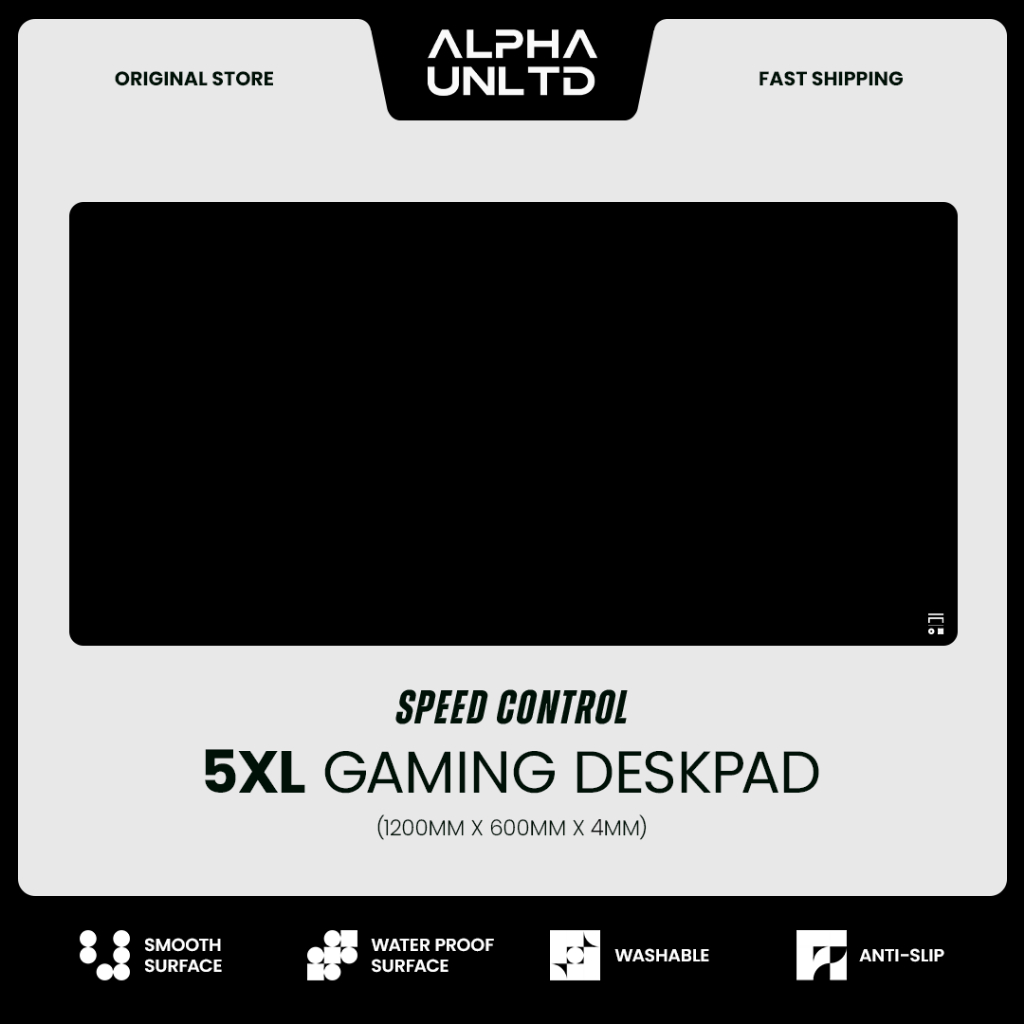 Alpha Unltd Gaming Mousepad 5XL |(1200x600x4mm) | Speed Control ...