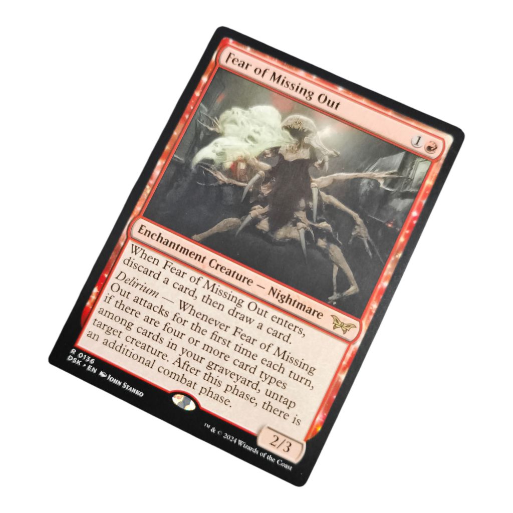 MTG Card FEAR OF MISSING OUT Magic the Gathering Trading Card Game Red ...