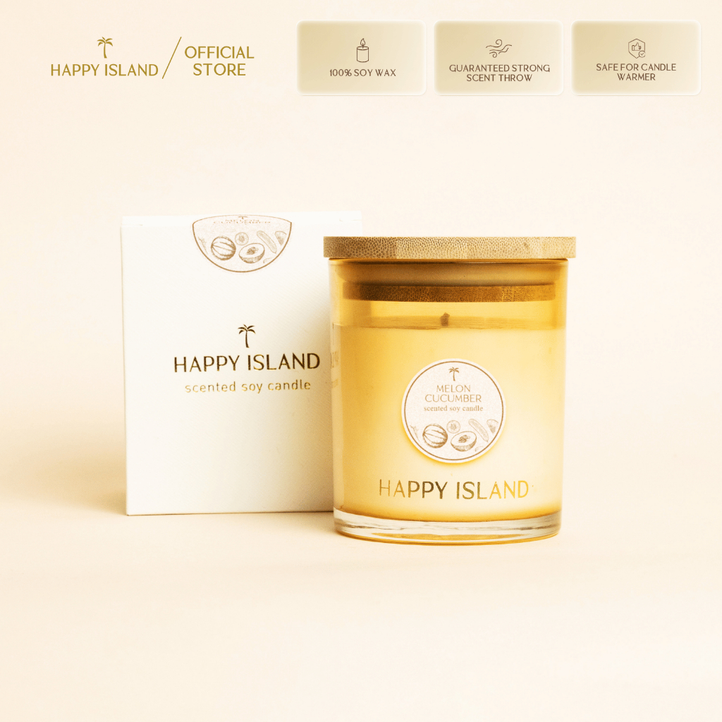 Happy Island Melon and Cucumber Scented Soy Candle | Shopee Philippines