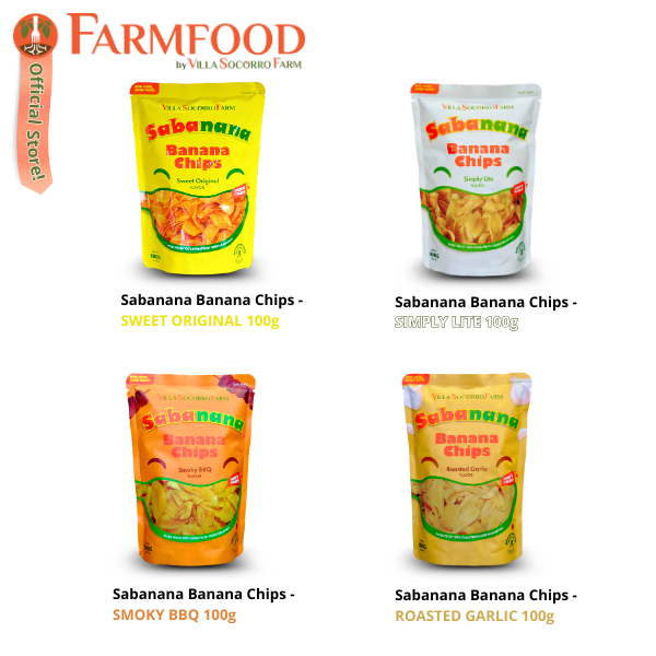 Villa Socorro Farm Sabanana Banana Chips 100 grams | Shopee Philippines