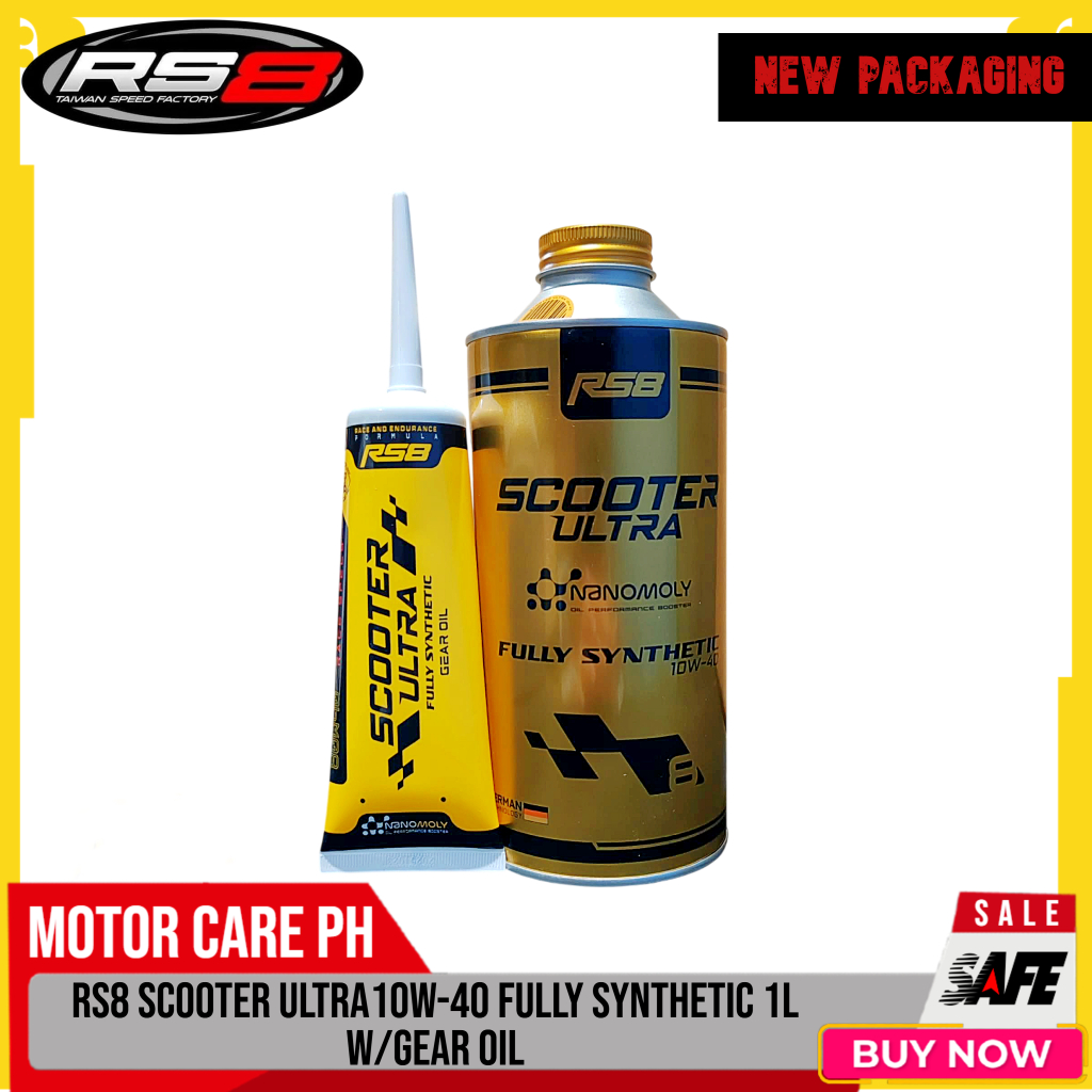 【DEAL】RS8 SCOOTER OIL [ULTRA / SCOOTER ECO] 10W-40 w/ FREE GEAR OIL ...