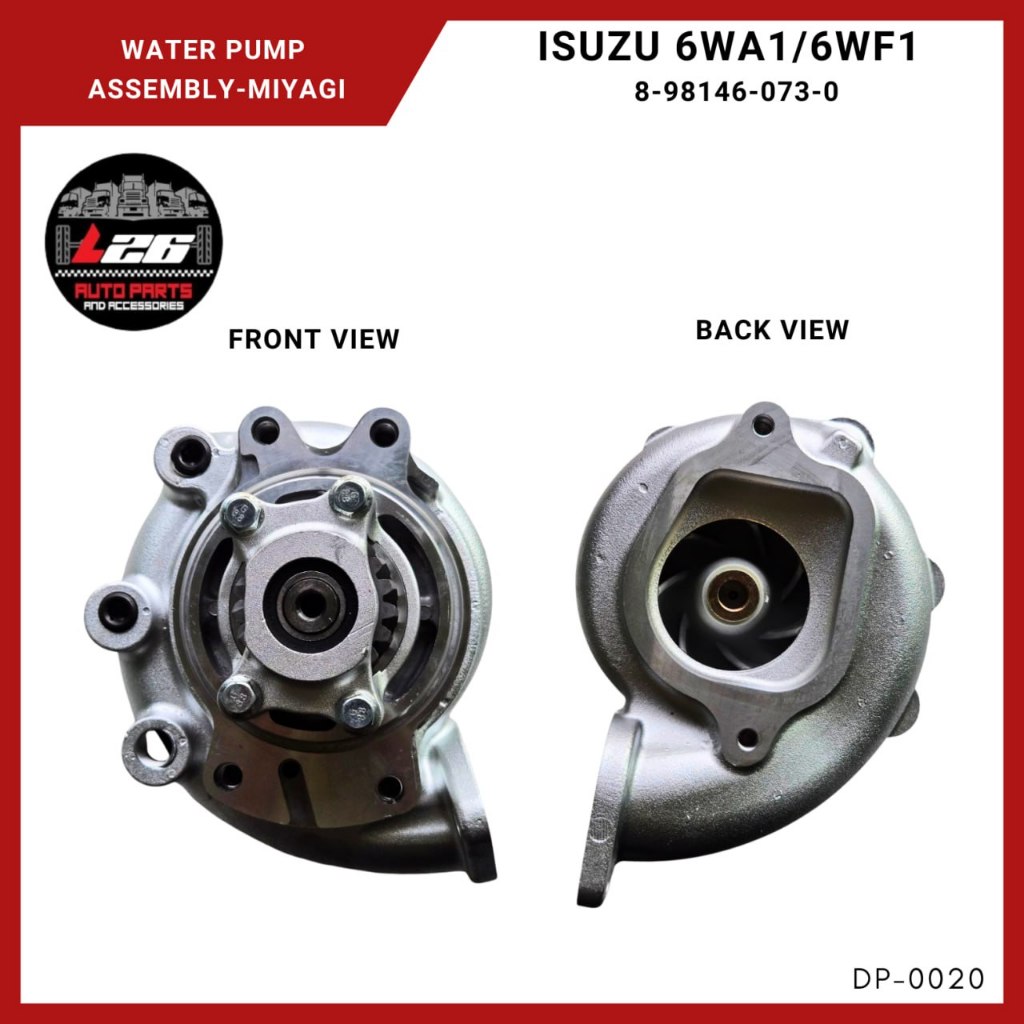 Isuzu 6WA1 6WF1 WATER PUMP ASSEMBLY WITH GASKETS DP-0020 PART NO ...