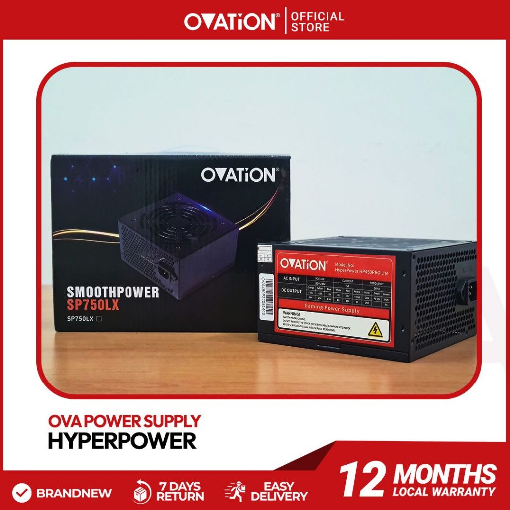 Ovation Power Supply Hyper Power and Smooth PSU with Quiet Mode Effect ...