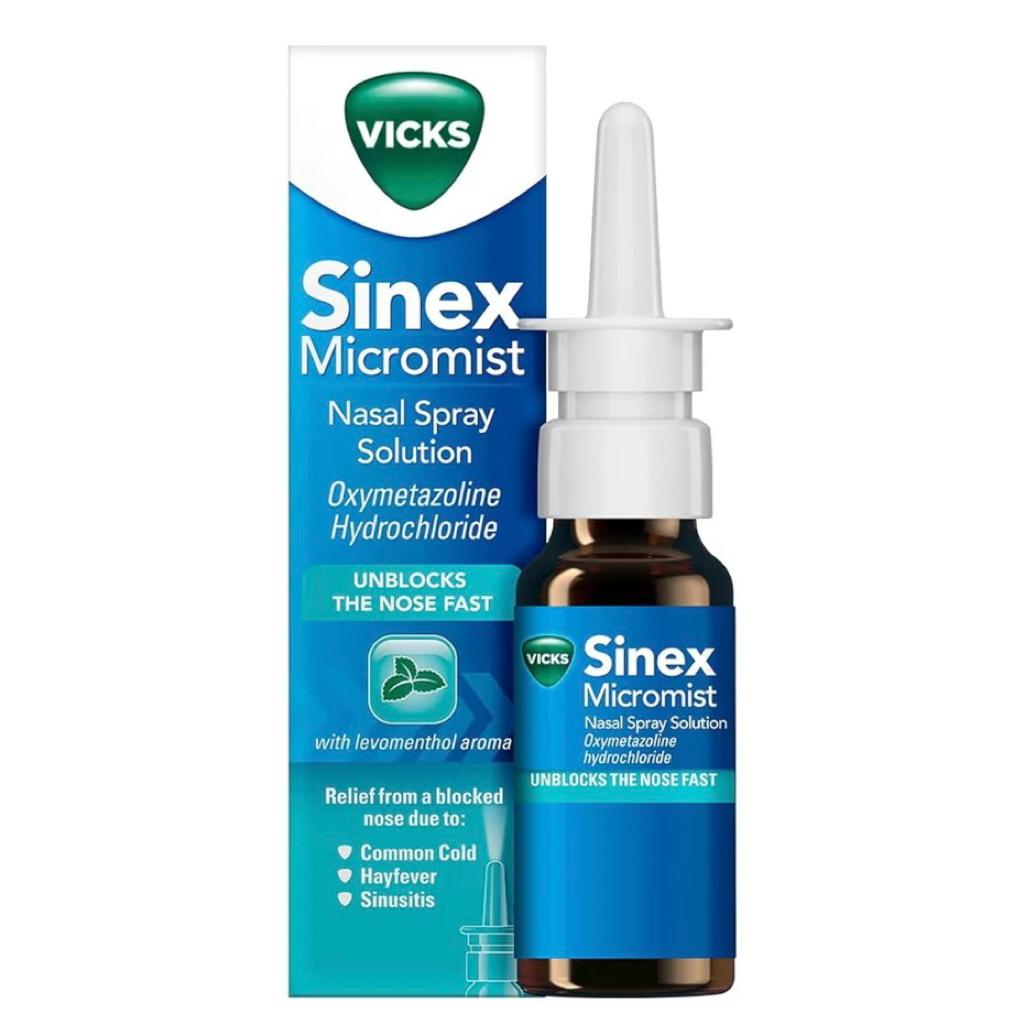 Vicks Nasal Spray, Sinex Micromist Decongestant Nose Spray | Shopee ...
