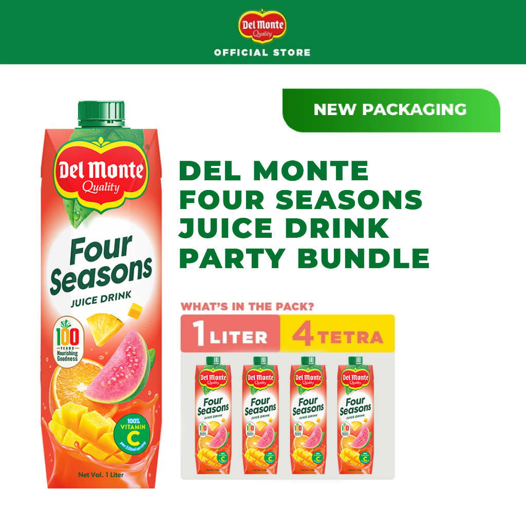 Del Monte Four Seasons Juice Drink – Party Bundle – Good for 16 ...