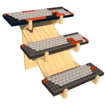 Customized 3 Layer Keyboard Rack 48.3cm x 20cm x 31.3cm (LWH) Wooden ...