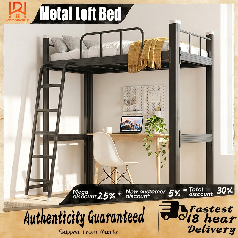 Student Dormitory Bed Frame Single layer Metal loft Bed Frame Wrought ...