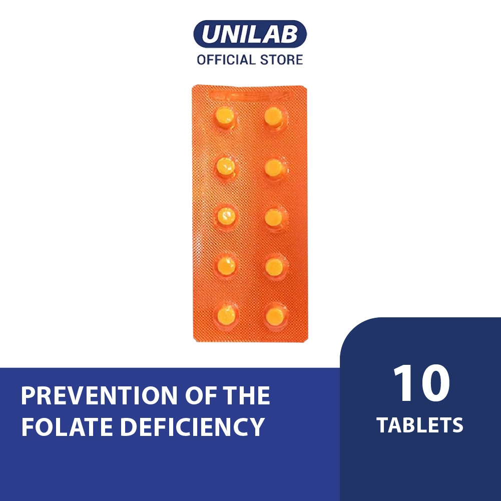Unilab - RiteMED Folic Acid 5mg 10 Tablets (Prevention Of The Folate ...