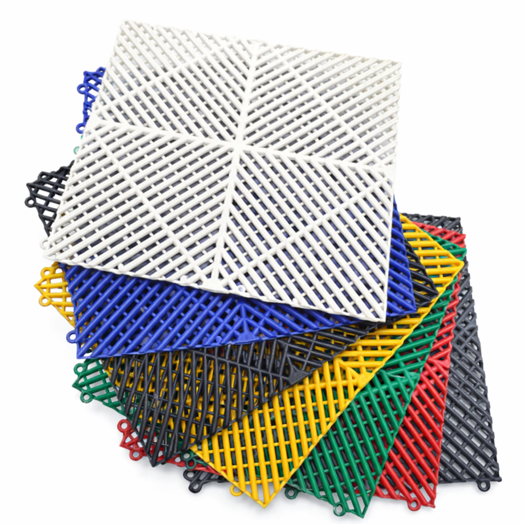 A&A 5pcs Heavy-Duty Polypropylene Floor Grid Tiles with Non-Slip ...