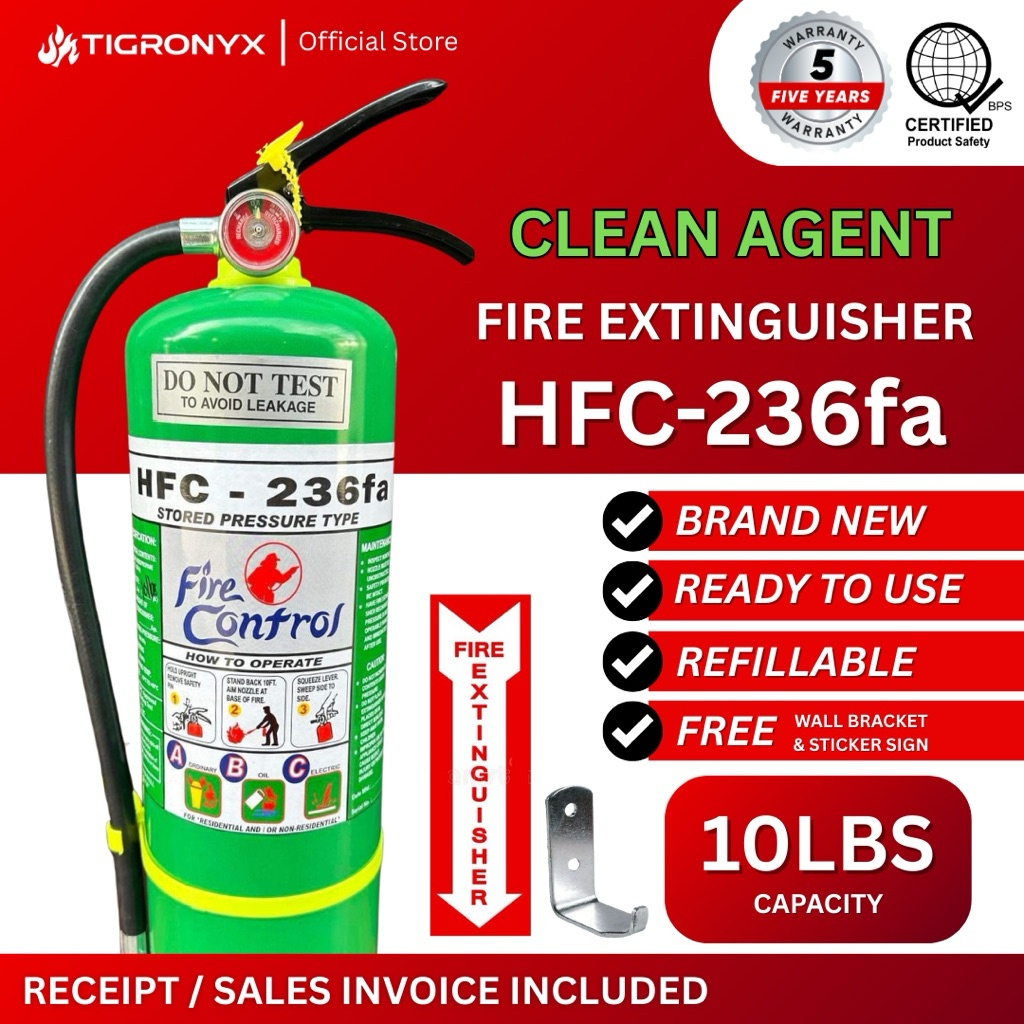 Fire Extinguisher HFC-236FA 10lbs | Shopee Philippines