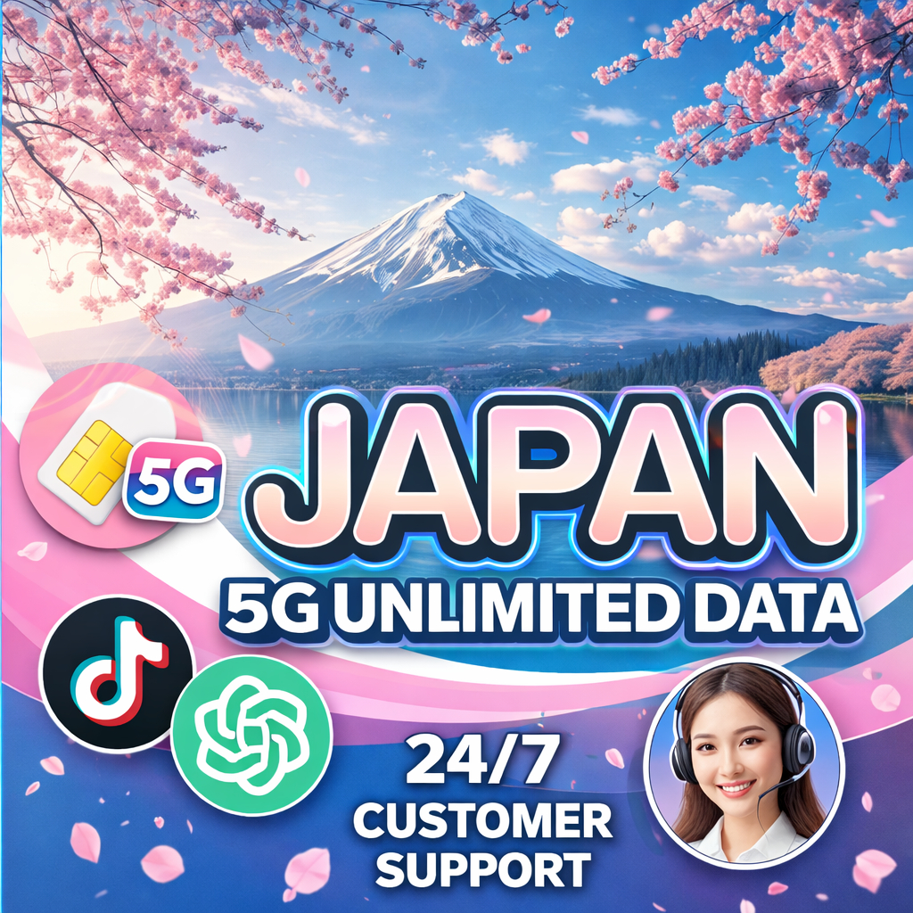 JAPAN 5G Unlimited Data SIM | 3–30 Days | Fast Speed No Throttle ...