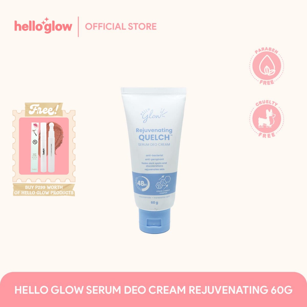 Hello Glow Rejuvenating Quelch Serum Deo Cream (Deodorant) | Shopee ...
