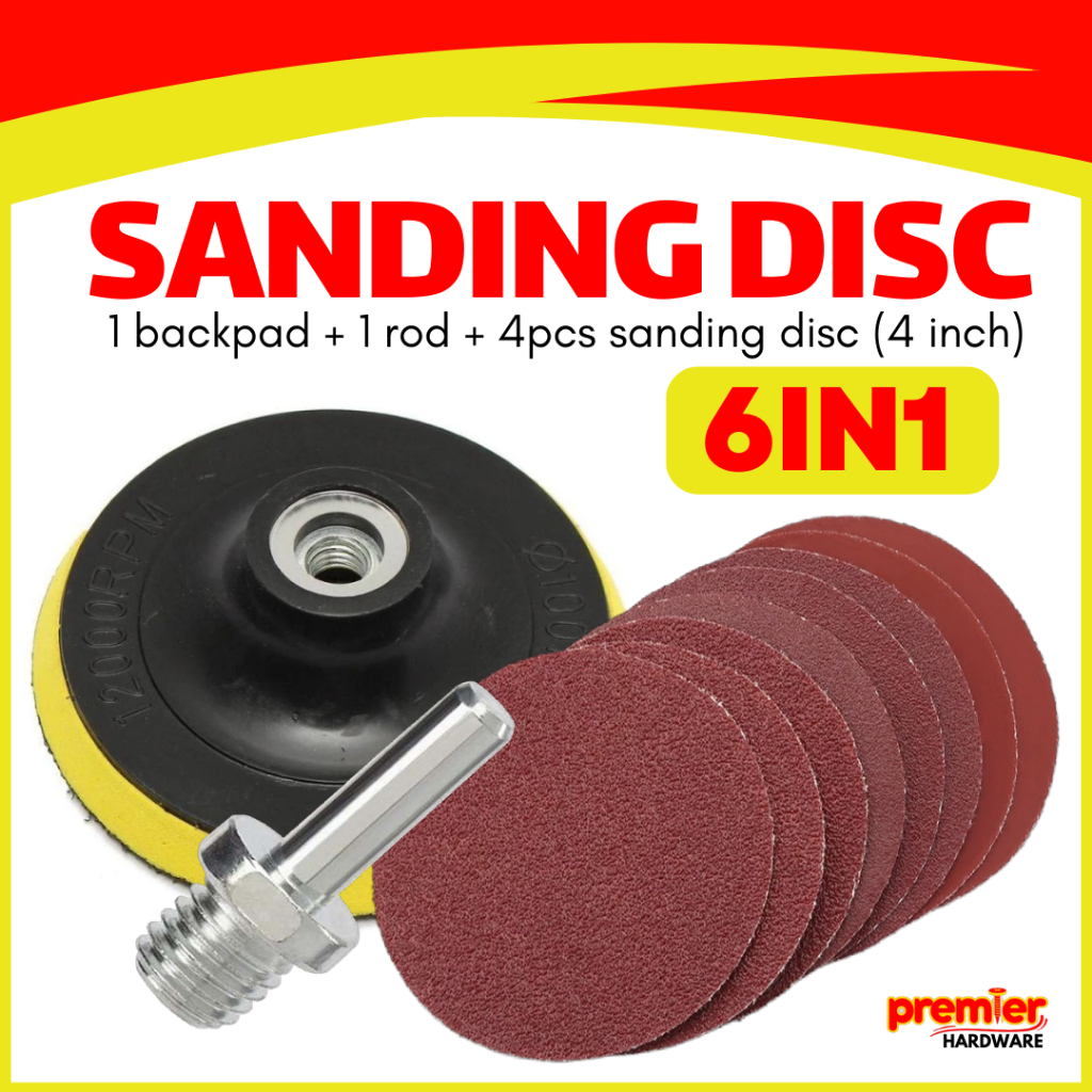 4 inch Sanding Disc Set 60/80/100/120/180/240/320/400/600/1000/2000 ...