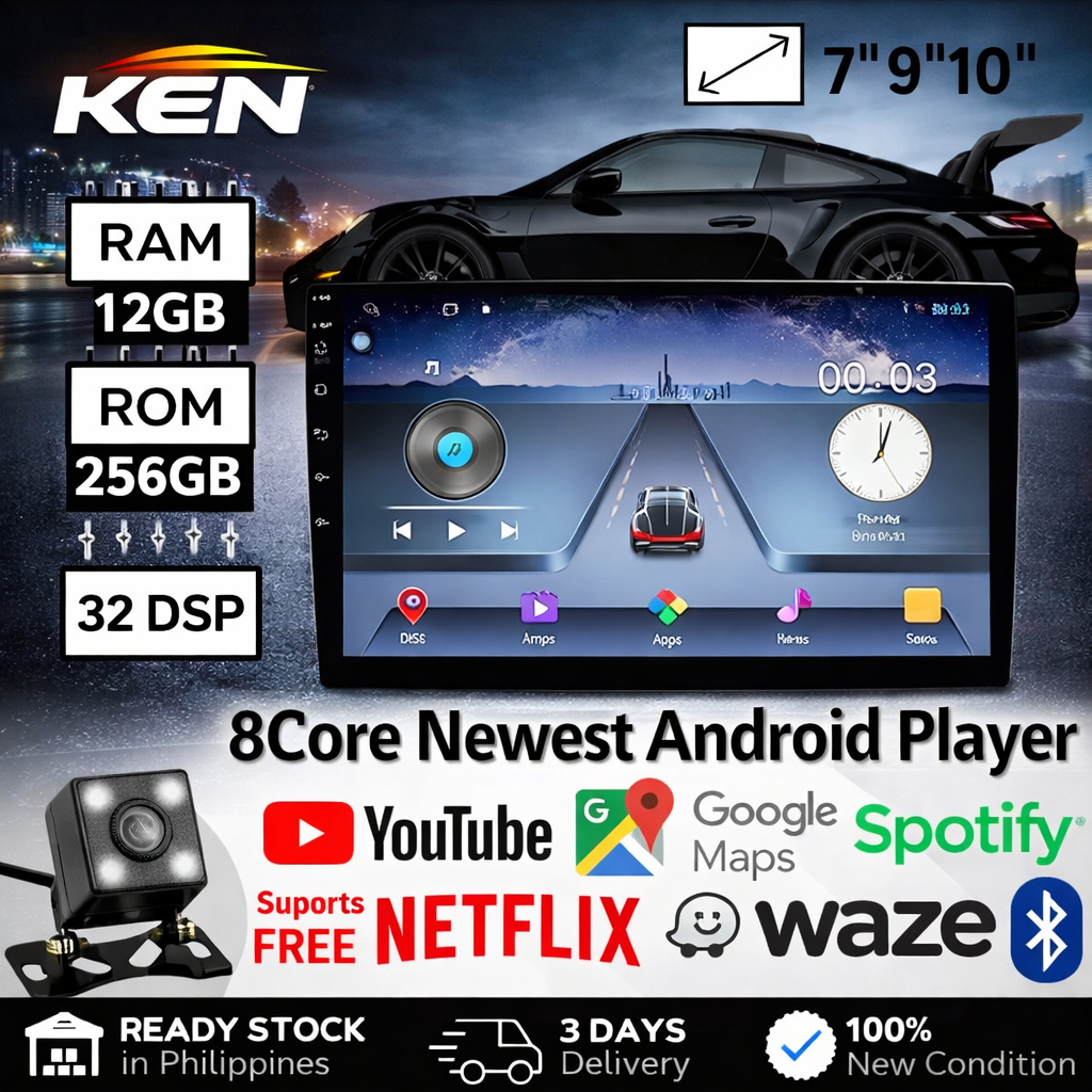 [12GB RAM+256GB ROM] 7"9"10" CarPlay/Android Auto Android Stereo Car ...