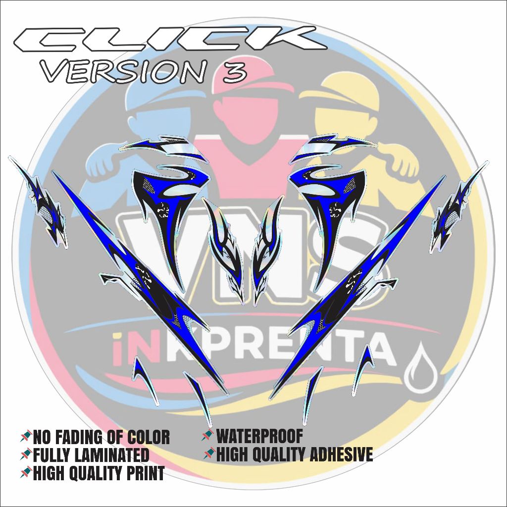 Click V3 Decals Sticker - CUSTOMKING Edition Holographic Concept ...