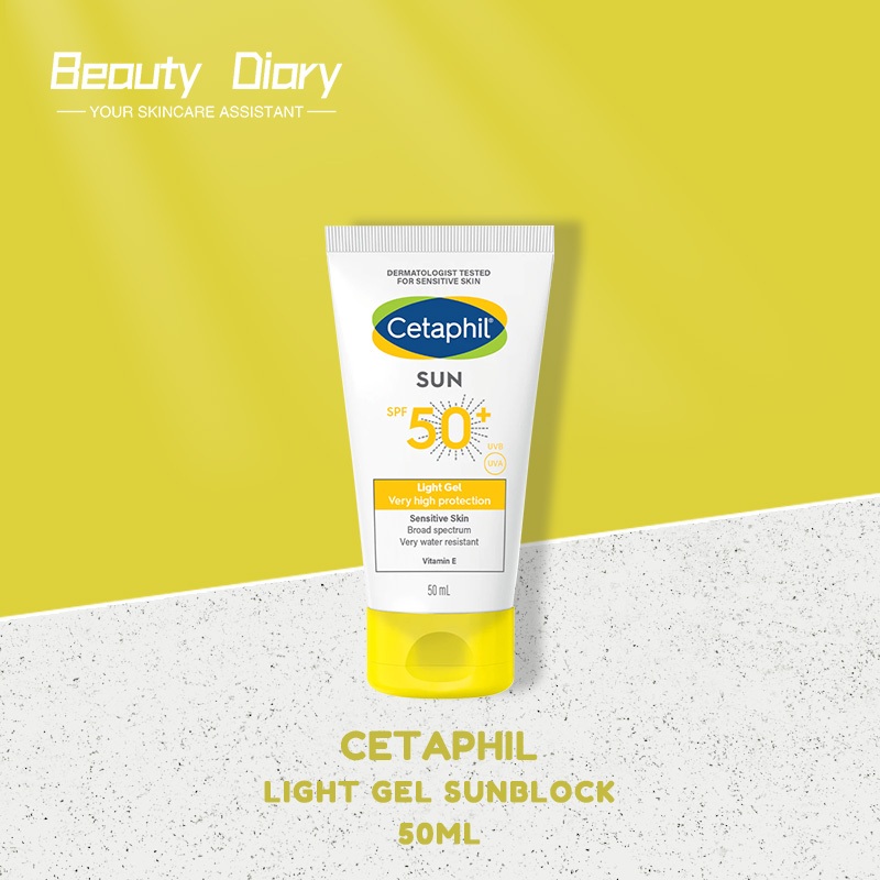 Cetaphil Light Gel Sunscreen Sunblock for Face & Body SPF 50+ For ...