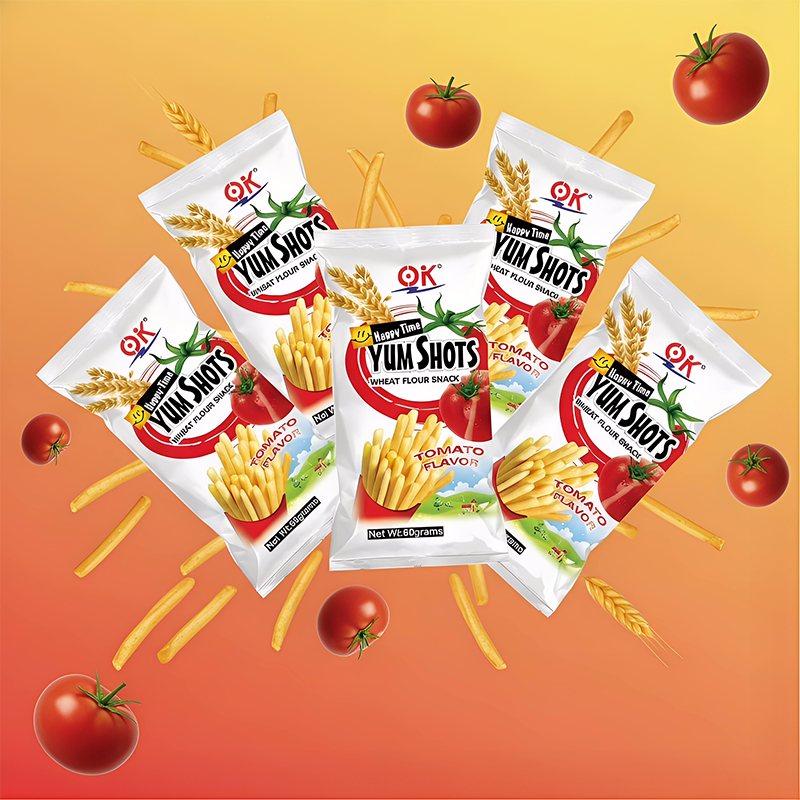 Yum Shots Tomato Flavor Snack 60gram - Delicious and Healthy Crunchy ...