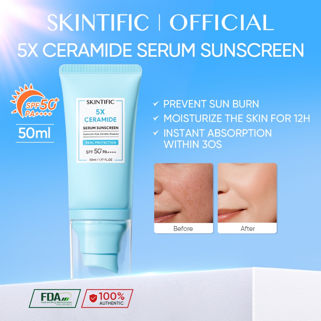 [80ml] SKINTIFIC Sunscreen 5X Ceramide Serum 30ml/5ml Sunscreen Stick ...
