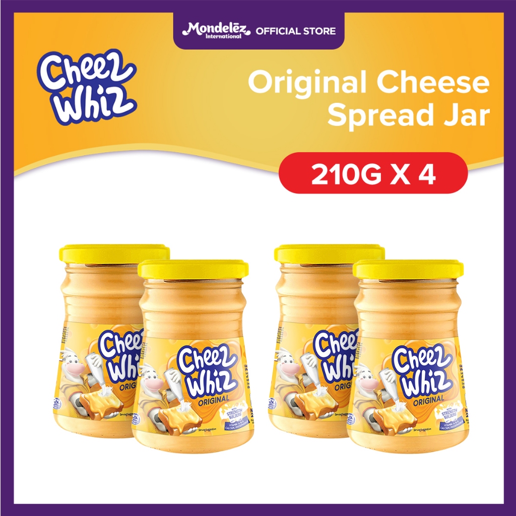 Cheez Whiz Jar - Original Cheese Spread 210g (Set of 4) | Shopee ...