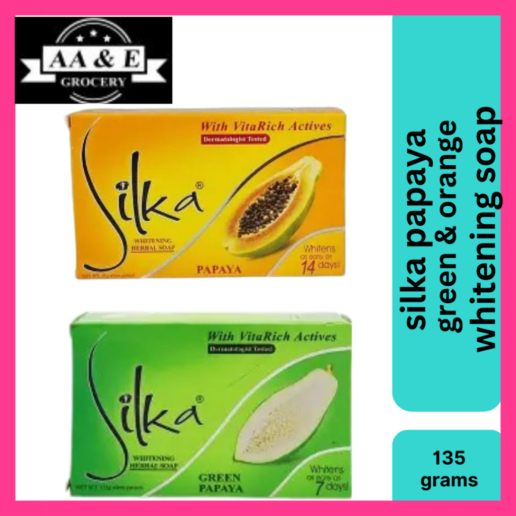SILKA PAPAYA GREEN & ORANGE WHITENING SOAP 135 grams | Shopee Philippines