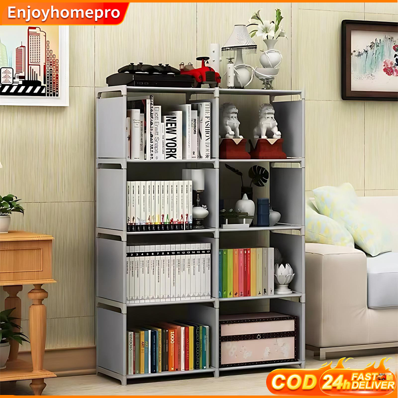 ⚡COD⚡ Multipur Simple Storage Cabinet DIY BookShelf Double Storage Rack ...