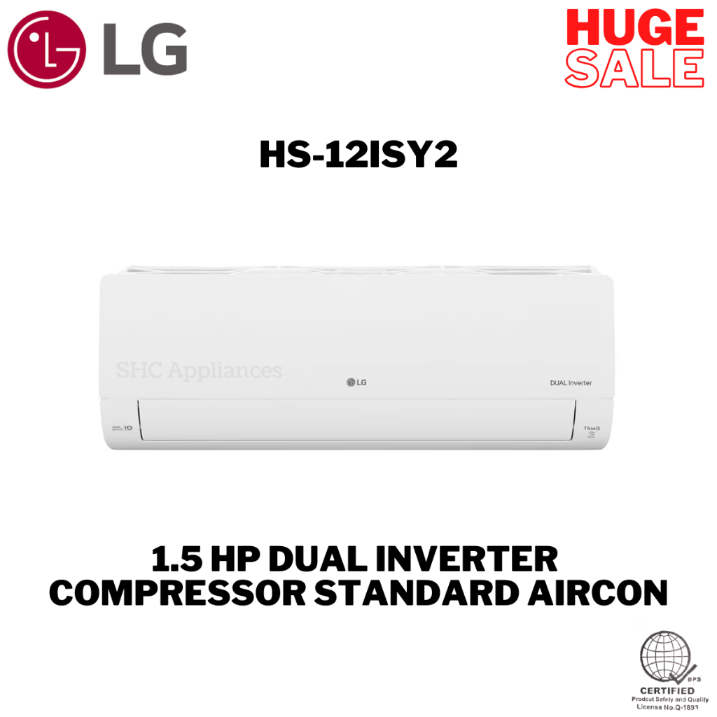 LG HS-12ISY2 1.5 HP Split Type Dual Inverter Compressor Standard Aircon ...