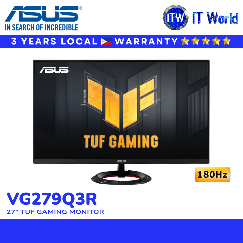 ASUS TUF Gaming VG279Q3R Monitor | 27” FHD / 180Hz / Fast IPS / FreeSync / ELMB / 1ms | itw ...