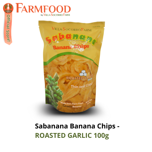 Villa Socorro Farm Sabanana Banana Chips Roasted Garlic 100 grams ...