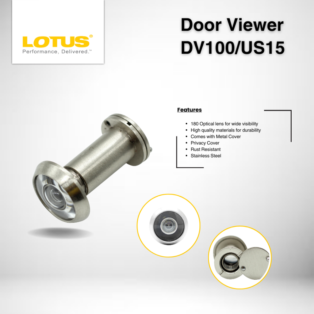 Lotus Door Viewer DV 100/US15 - Door Security | Peephole | Shopee ...