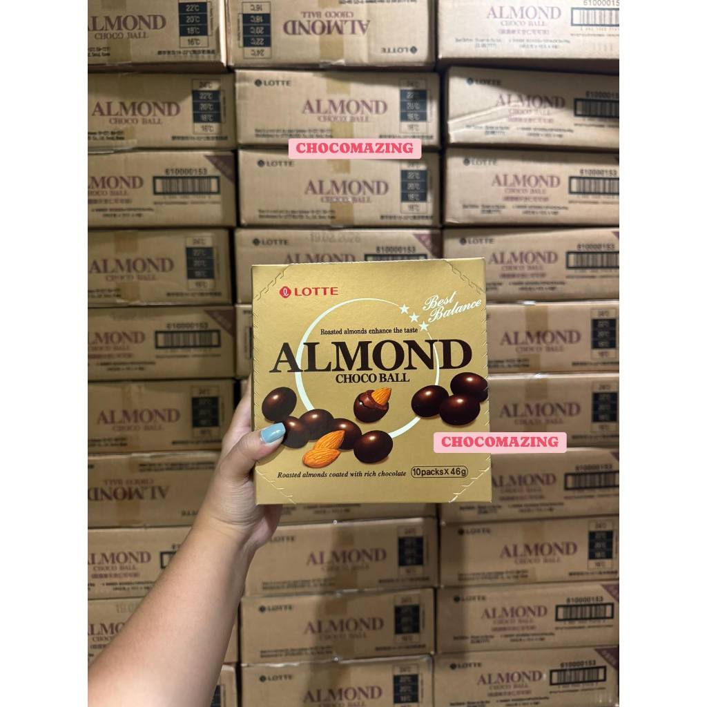 Lotte Almond Chocoball 46g 10PCS BOX | Shopee Philippines