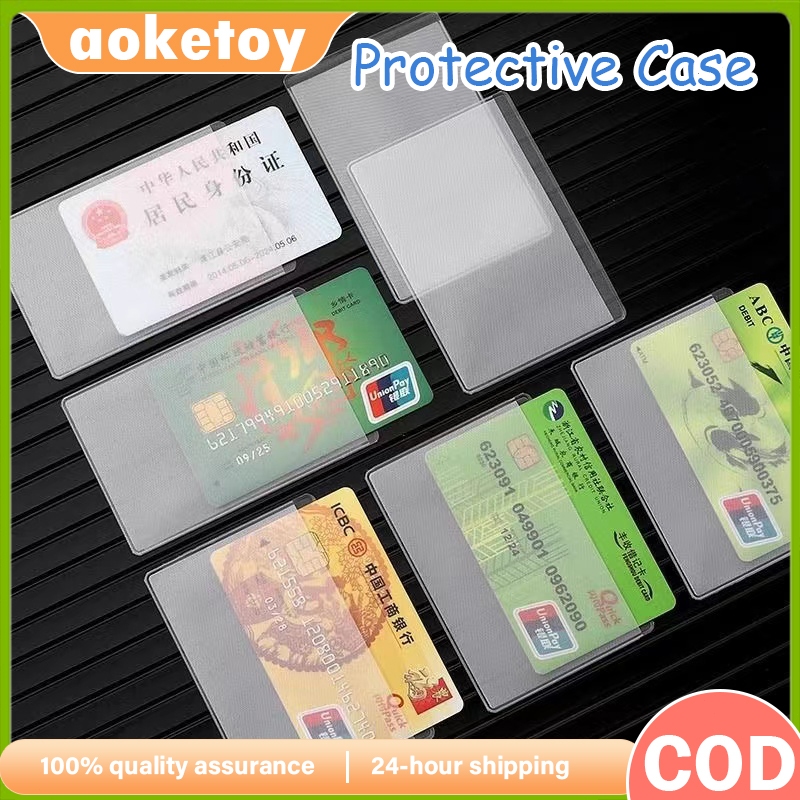 1 PC Plastic Card Cover Waterproof Transparent Card Cover Frosted ...