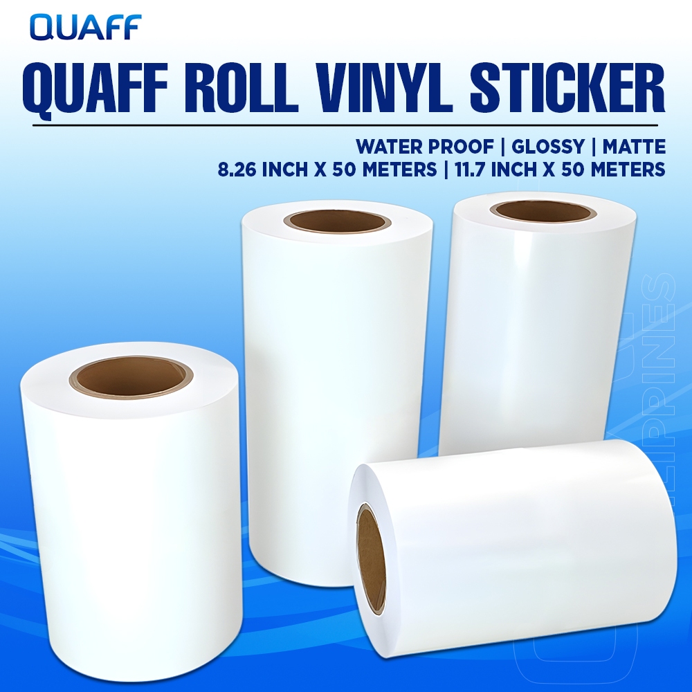 50meters Quaff Vinyl Inkjet Sticker White Matte/Glossy Inkjet Sticker ...