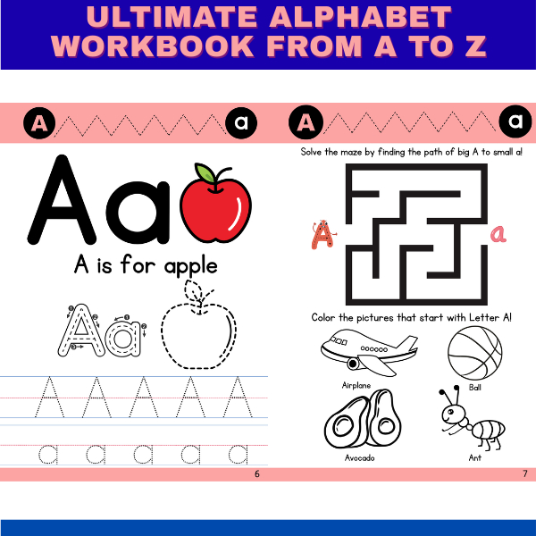 Mommy's HANDS A4 Ultimate Alphabet ABC Learning Activity Workbook For ...