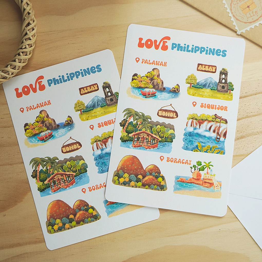 PC002 Philippine Travel Postcard/Philippine Tourist Spots/Art Print ...
