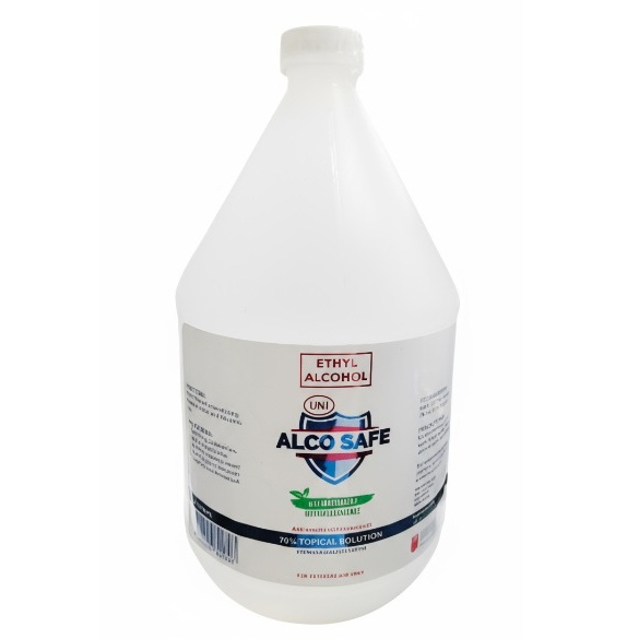 Uni Alco Safe Ehtyl Alchol 70% Alcohol Solution 3.2 Liter | Shopee ...
