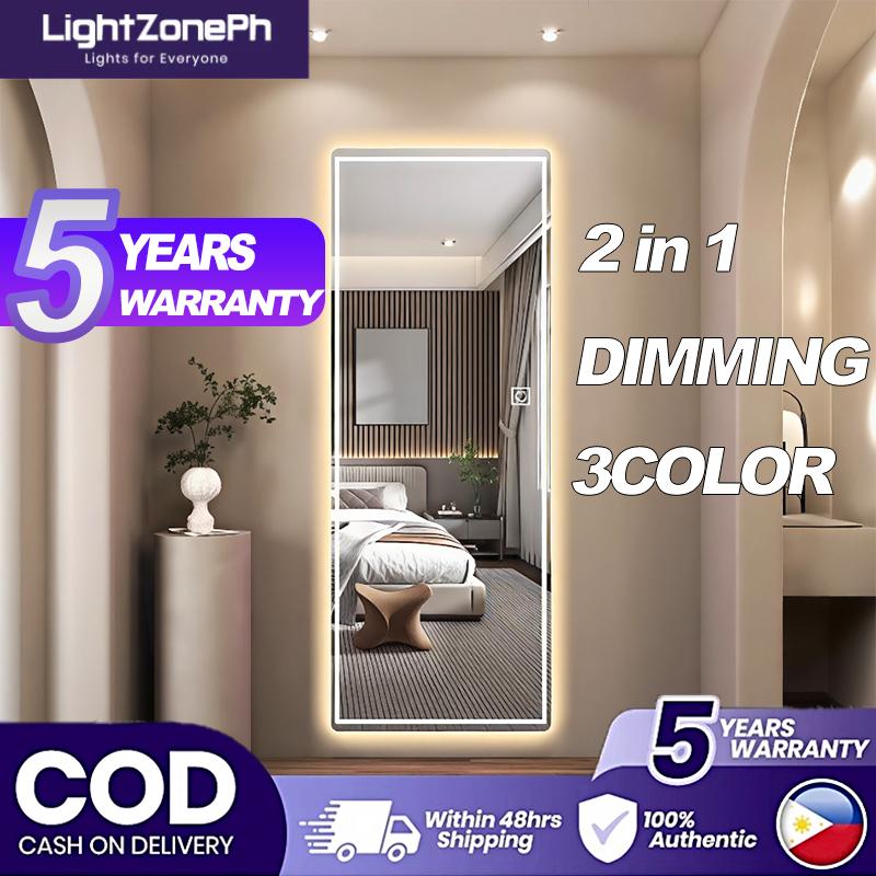 【COD】Full Body Mirror With Light 50*120cm Led Full Length Mirror ...