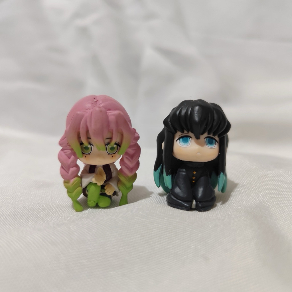 Demon Slayer Kimetsu no Yaiba Mini Action Figure Mitsuri and Muichiro ...