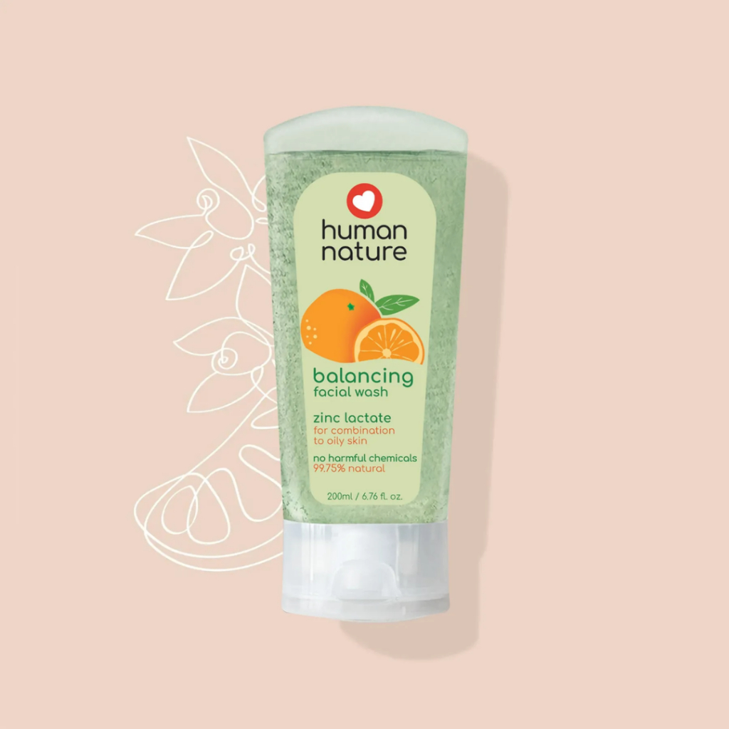 Human Nature Natural Balancing Facial Wash with Zinc Lactate 200ml | pH ...