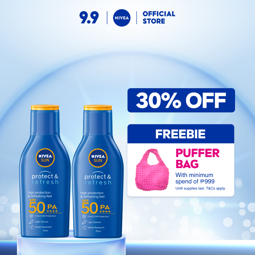 PACK OF 2 NIVEA Sun Protect & Moisture Sunblock Lotion with SPF 50 ...